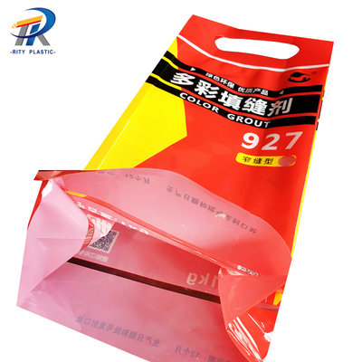 1kgs Chemical Packaging Bag PA/PE Portable Handle Bag anti-static 80mic plastic bag accordion pocket supplier