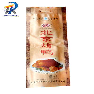 nylon vaccuum packaging bag for meat side gusset plastic bag with portable handle supplier