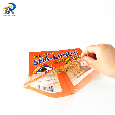 BOPP/cPP 80mic plastic printing colors packaging bag for fast food supplier
