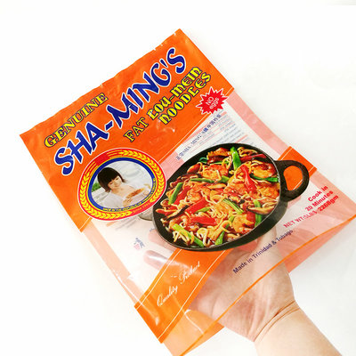Fast food noodles packaging bag printing colors middle seal plastic bag for food supplier