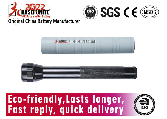 Emergency lights battery low and high temperature D size NiMH 6.0Volt rechargeable battery