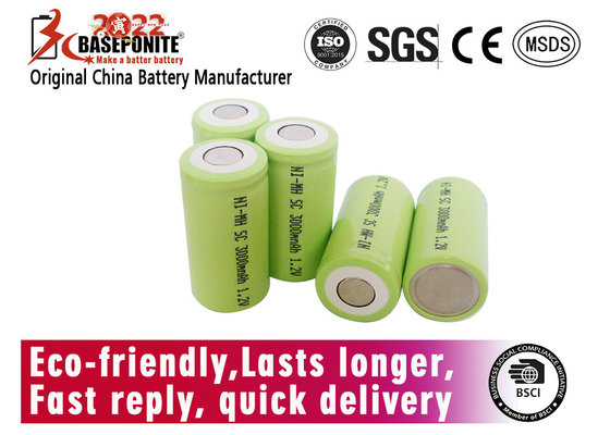 Top quality low and high temperature 4.8V 3.0AH SC size NiMH rechargeable battery for Emergency lights