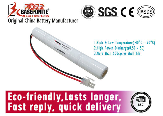 Emergency lights battery low and high temperature D size NiCd rechargeable battery