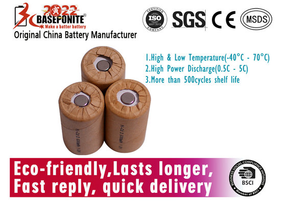 Emergency lights battery low and high temperature D size NiCd rechargeable battery
