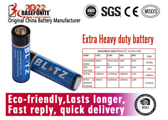 Baseponite super heavy duty R6P AA batteries for industrial OEM enquiry