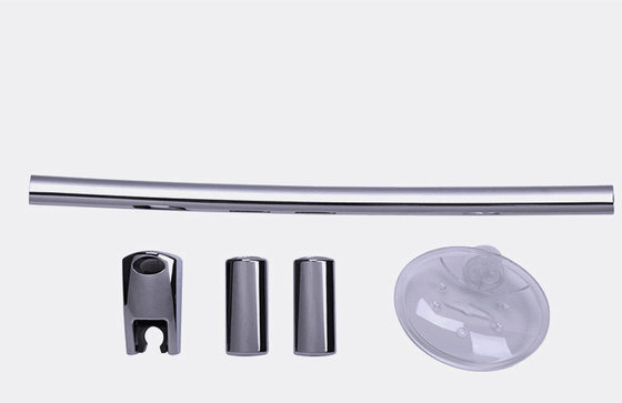 Modern Bathroom Chrome Shower Sliding Bar Set With Holder Bracket