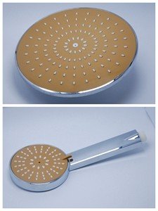 new design square shower head shower sets bathing yellowish brown