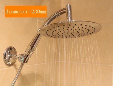 Water Efficient Bathroom Overhead Shower Head 8 Inch High Water Pressure