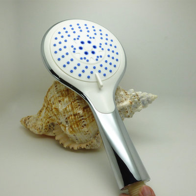 Round Portable Multifunction Shower Heads , Water Saving Single Spray Shower Head