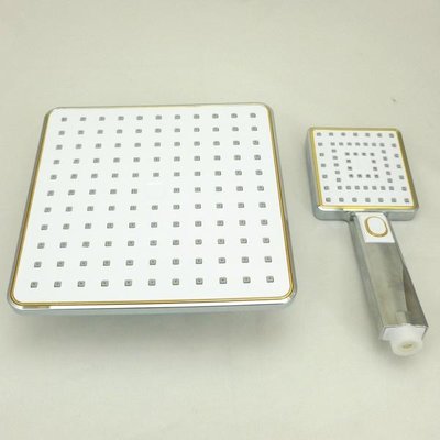 White Water Saving Overhead Shower Head With Handheld Shower Head Set