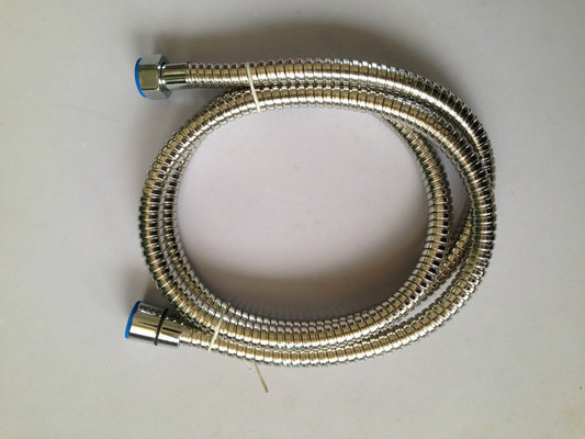 Polished Brass Shower Hose , Extra Long Hand Held Shower Hose Double Lock