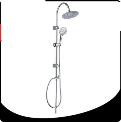 Luxury Brushed Nickel Shower Mixer Set PC Material With Stainless Steel Panel