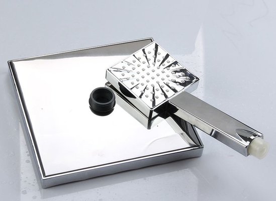 Hand Held Rain Shower Head With Arm , High Efficiency Shower Head Rainfall