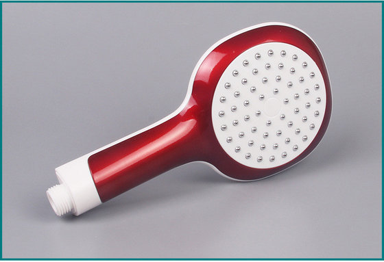 Red Water Reducing Shower Head With Shower Hole / Handheld Rain Shower Head