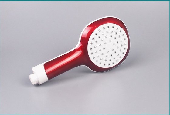 Red Water Reducing Shower Head With Shower Hole / Handheld Rain Shower Head