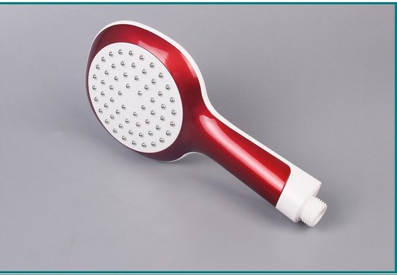 Red Water Reducing Shower Head With Shower Hole / Handheld Rain Shower Head