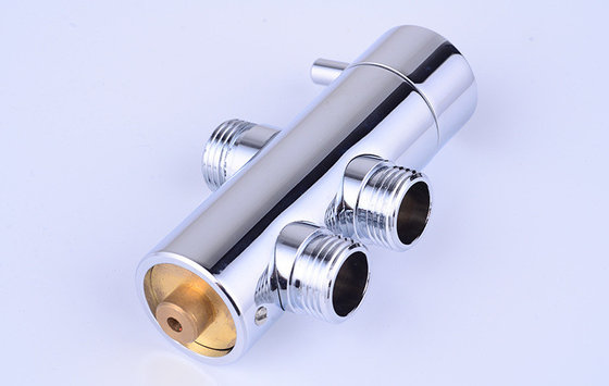 3 Way Tub Spout Shower Diverter / Hand Held Shower Diverter Polished Chrome