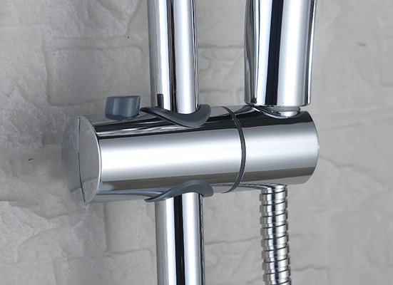 Stainless Steel Shower Rail Slider Bar Bracket Adjustable Chrome Plated