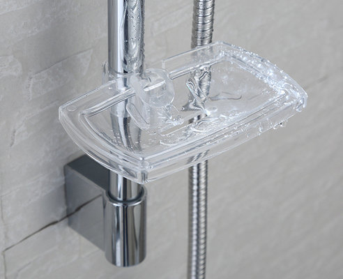 Stainless Steel Hand Adjustable Shower Bar , Shower Head Rail Brushed Nickel