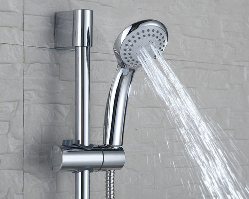 Stainless Steel Hand Adjustable Shower Bar , Shower Head Rail Brushed Nickel