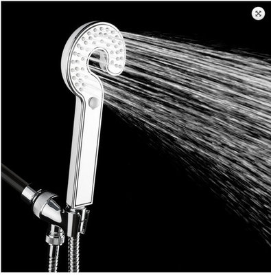 Water Saving S Shape Handheld Shower Head For Bathroom ABS Laser Printing Panel