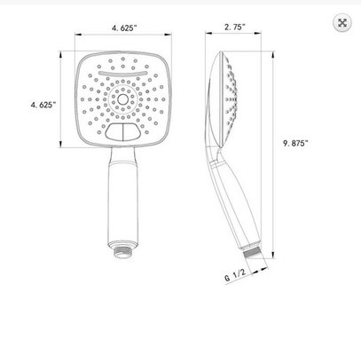 ABS Chrome Home Multifunction Shower Heads Strong Water Pressure Handheld