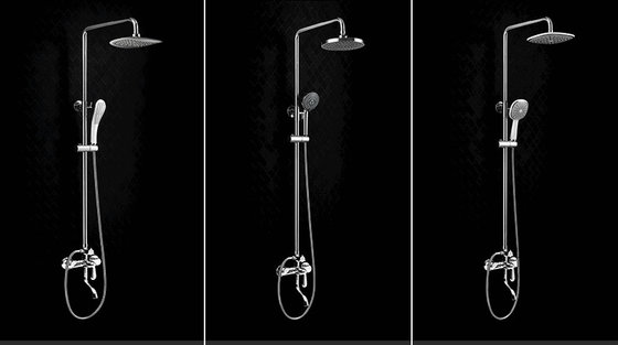Round Thermostatic Shower Mixer Set / Shower Spray Set Wall Mounted