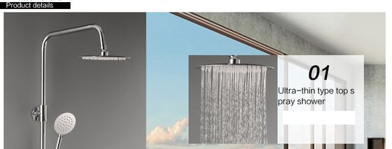 Deck Mounted Bathroom Rigid Rain Shower Set With Head And Handset