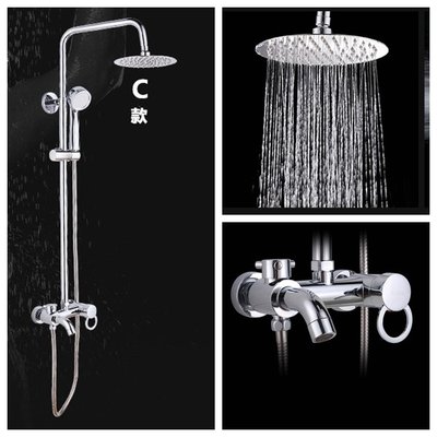 ABS Chrome Exposed Shower Mixer Kits Wall Mounted With Diverter