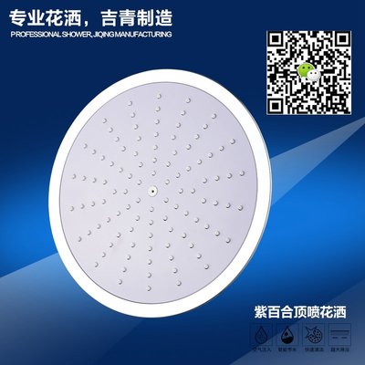 Water Saving Polished Overhead Shower Head Ceiling Mounted ABS Material