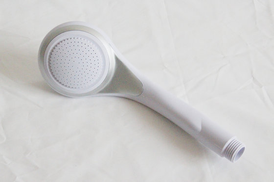 White Plastic Water Saving Handheld Shower Heads Single Function For Bathroom