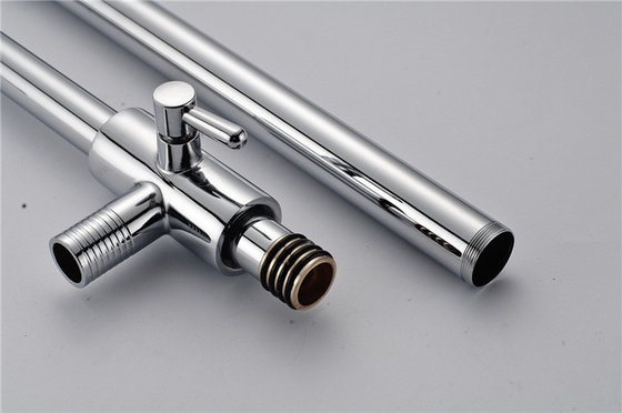 Vibrant Silver Shower Slide Bar Polished Chrome Shower Adjustable Bar