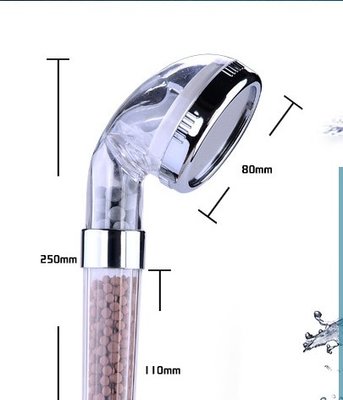Multi Function Skin Care Negative Ions Shower Head , Water Softener Shower Head