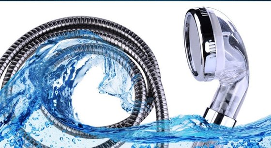 Multi Function Skin Care Negative Ions Shower Head , Water Softener Shower Head