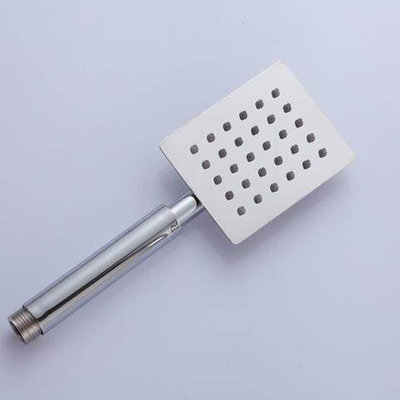 Bathroom Powerful Adjustable Height Shower Head Hand Held Rectangular