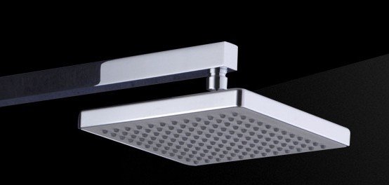Waterfall Overhead Monsoon Shower Head Luxury Rain Shower Head ABS Chrome