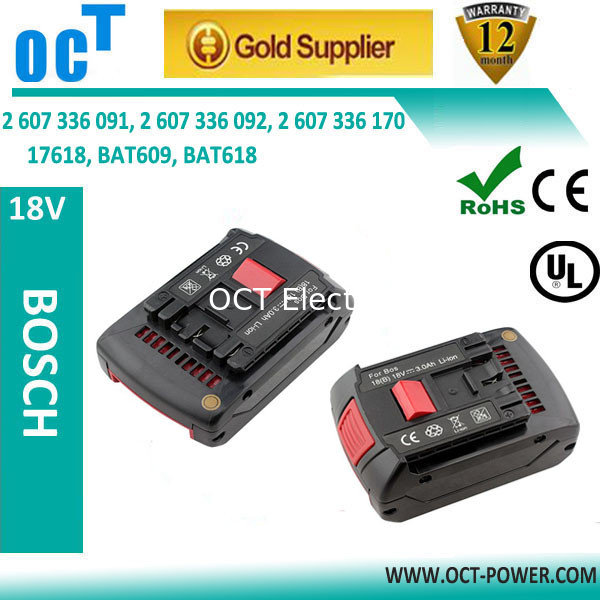 BOSCH battery, power tool battery, cordless drill battery 18V, 3.0Ah, LI-ION