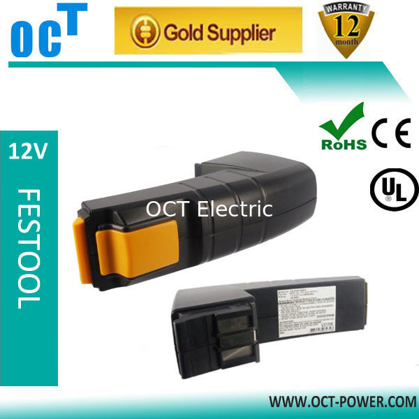 Replacement Battery for Festo Festool CDD 12 ES CDD 12 FX BP12C BPH12C 12V 3600mAh