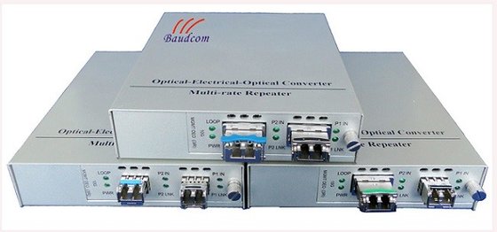dual XFP/ SFP+ ports 10G Fiber Converter 3R Repeater extend 10G network distance