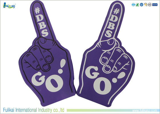 Purple Sports Number 1 Fan Foam Finger , Custom Foam Fingers No Minimum