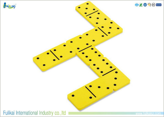 Yellow EVA Foam Toys Jigsaw Puzzle Dominoes With Printing For Children