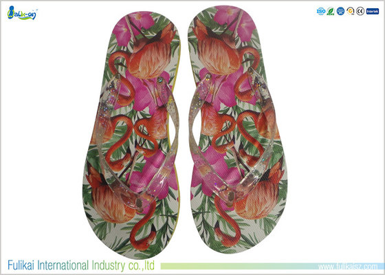 Full Color Printing Girls Flip Flops , Cute Flip Flops For Women