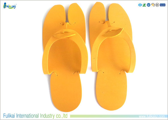 Saffron Yellow Cute Flip Flops For Kids , Summer Ladies Slippers Size 9
