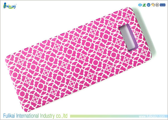 Pink / Purple Foam Kneeling Pad High Density  Flora Print Pattern