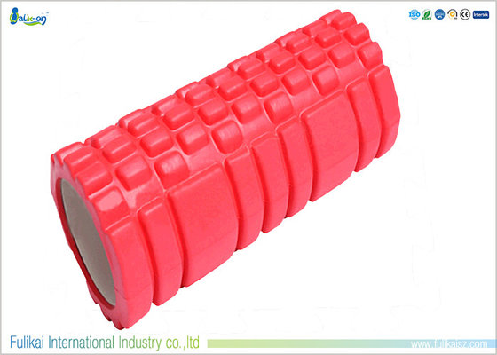 Hollow Red High Density Eva Foam Roll For Yoga  33 * 14cm Size