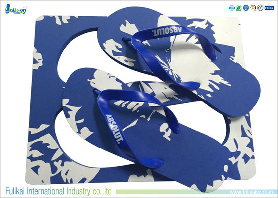 Leisure Blue Gift Personalized Flip Flops ,  Boys Slippers Silk Printing