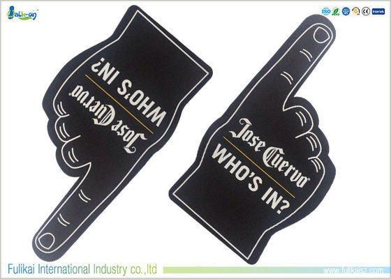 Black Silk Screen Print EVA Foam Hand Promotional For Sports Event