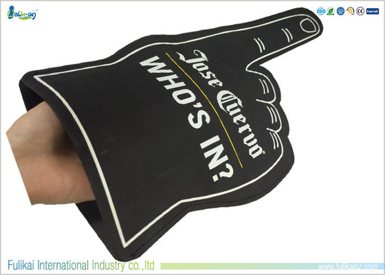 Black Silk Screen Print EVA Foam Hand Promotional For Sports Event