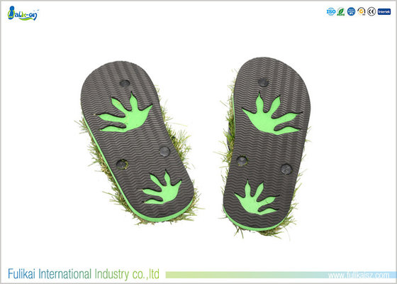 Green And Black Grass Size 15 Sandals Flip Flops , Mens Beach Slippers EVA