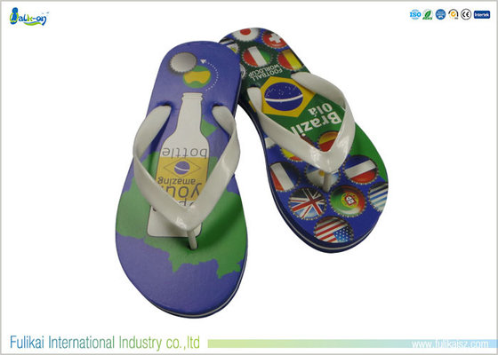 Die Cut Blue Foam Flip Flops , Summer Mens Beach Flip Flops Size 14